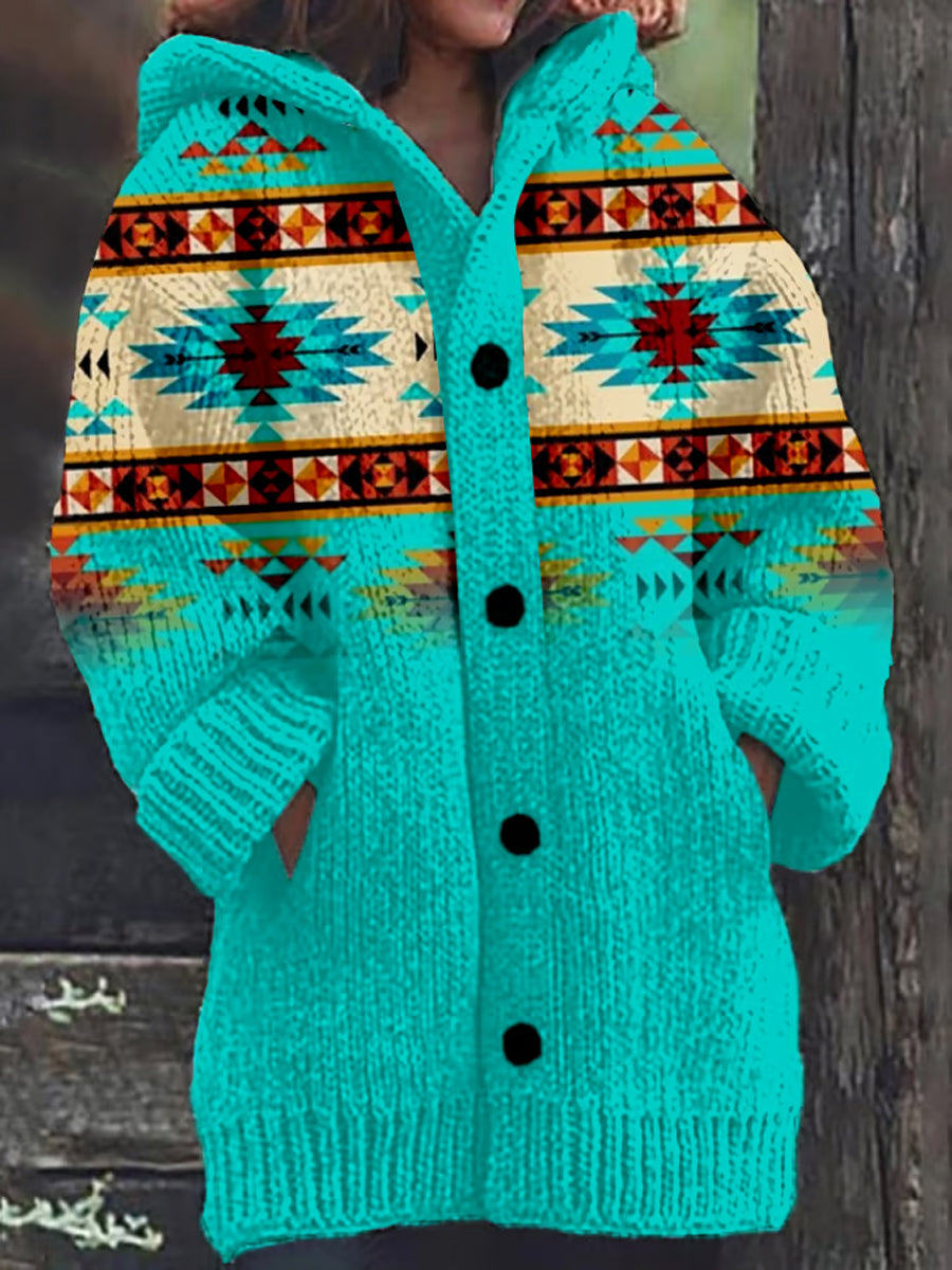 Women's Vintage Western Aztec Long Coat – montanaranchapparel